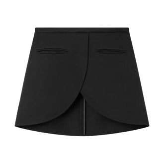 Courr&egrave;ges Ellipse Minirock - - Skirts - Damen - Schwarzk - M