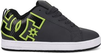 DC DC 43i Court Graffik Baskets de Skate pour Homme, Gris/Noir/Vert, 46 EU