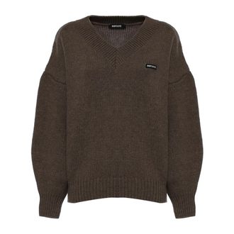 Rotate Strickpullover mit V-Ausschnitt - - Knitwear - Damen - Braun - S