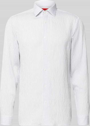 HUGO BOSS Modern Fit Businesshemd aus Viskose-Mix Modell VALERIO
