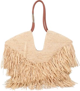 Zimmermann Femme, Sacs, Beige, Taille: ONE Size Sac Fourre-Tout &agrave; Franges Naturelles