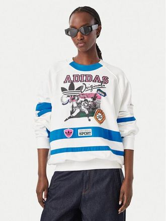 adidas Sweatshirt Archive Sweater Baseball KS9209 Wei&szlig; Regular Fit