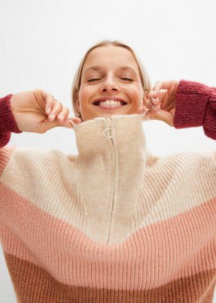 Bonprix Troyer mit Umlegekragen, Oversize Passform