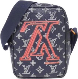 Louis Vuitton unisex, Pre-owned, Bleu, Taille: ONE Size Sac bandouli&egrave;re en toile Pre-owned