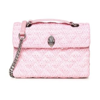 Kurt Geiger Raffia Kensington Bag - - Bags - Damen - Rosa - ONE SIZE