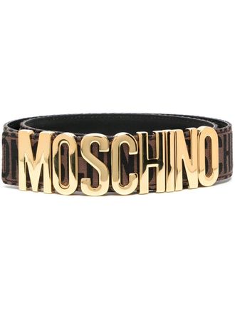 Moschino G&uuml;rtel mit Logo - Braun