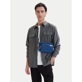 Calvin Klein Umh&auml;ngetasche Calvin Klein Sleek Denim Utility Camera Bag LV04D3432G Blau