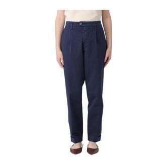Re-hash Marineblaue Plissee-Hose - - Trousers - Herren - Blau - W32