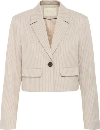 Kaffe Kaserena Blazer Court - Femme - Vestes - Beige - Taille: 36 FR