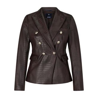 Joop Femme, Vestes, Brun, Taille: 44 FR Veste crois&eacute;e effet cuir