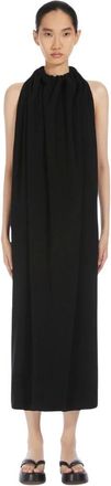 Sportmax Femme, Robes, Noir, Taille: 40 FR Alceste Draped Halterneck Dress