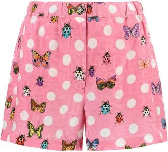 Versace Femme, Shorts, Rose, Taille: 36 FR Shorts en m&eacute;lange de soie