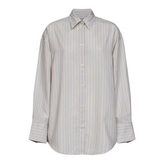 Toteme Oversized Gestreiftes Hemd - - Blouses & Shirts - Damen - Wei&szlig; - S