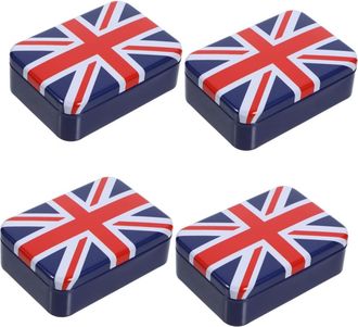 Garneck 4Er-Box f&uuml;r S&uuml;&szlig;igkeiten Bonbonschachtel aus Wei&szlig;blech wiederverwendbare S&uuml;&szlig;igkeitenbox Metallbox Bonbonbeh&auml;lter Goodie-Boxen kleine Keksdose Feiertags