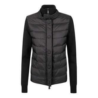 Moncler Femme, Vestes, Noir, Taille: 40 FR Tricot Cardigan