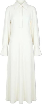 Victoria Beckham Femme, Robes, Beige, Taille: 40 FR Robe chemise &agrave; col