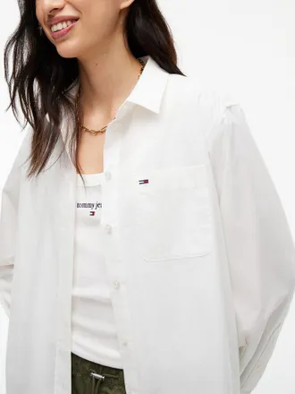Tommy Jeans Langarmbluse TJW RLX ESSENTIAL SHIRT Baumwolle, relaxed fit