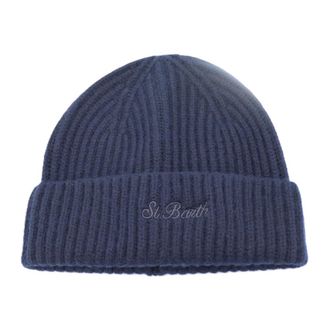 MC2 Saint Barth Ensemble bonnet et &eacute;charpe c&ocirc;tel&eacute;s - Homme - Accessoires - Bleu - Taille: ONE Size