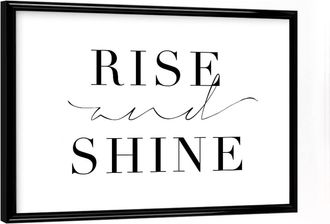 artboxONE Poster mit schwarzem Rahmen 18x13 cm Typografie Rise and Shine Typography - Bild Rise and Shine