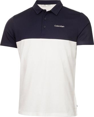 Calvin Klein Poloshirt f&uuml;r Herren, Mit Kragen (Wei&szlig;/Marine)