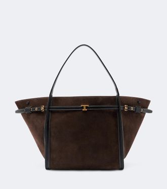 Tod's Tote Bag T Timeless Medium aus Veloursleder