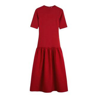 Toteme Twinflower Tee Dress - - Dresses - Damen - Rot - M