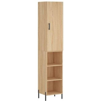vidaXL Highboard Sonoma-Eiche 34,5x34x180 cm Holzwerkstoff Vidaxl