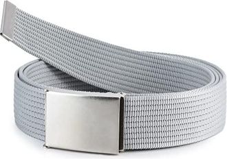 Ladeheid Ceinture en tissu Homme P90 (Argenté, 125 cm x 4 cm)