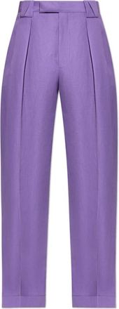 Versace Homme, Pantalons, Violet, Taille: M Creased Pantalons