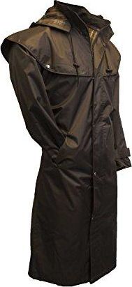 Walker and Hawkes Walker & Hawkes - Veste longue Midland - style cape - capuche amovible/coutures &eacute;tanches - nylon - Marron - S