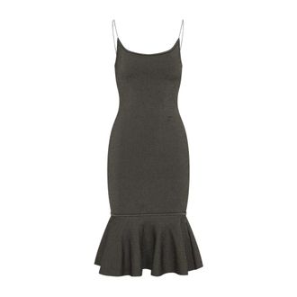 Jacquemus Femme, Robes, Gris, Taille: 38 FR Maille Pina Midi Dress