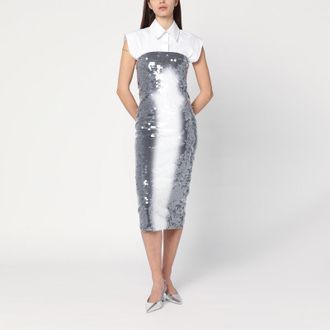 Sportmax Midi dress with gradient sequin effect