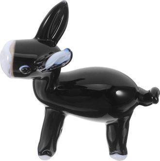 Healifty Miniatur Eselfigur aus Glas Mundgeblasen Farbintensiv Kleine Glaskunst f&uuml;r Wohndekoration Platzsparende Glas Skulptur f&uuml;r B&uuml;ro und Zuhause