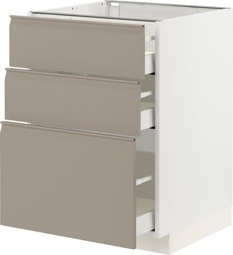IKEA METOD / MAXIMERA Unterschrank mit 3 Schubladen