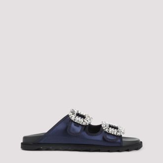 Roger Vivier Slidy Strass Bord Gros Mules