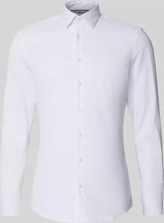 Jake*s Super Slim Fit Business-Hemd mit Knopfleiste