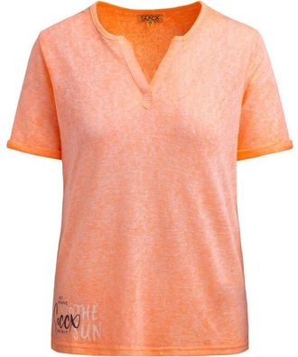 soccx V-Shirt mit fixierten Turn-Up-&Auml;rmeln
