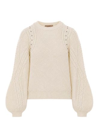 Twinset Pull Col Rond - Blanc