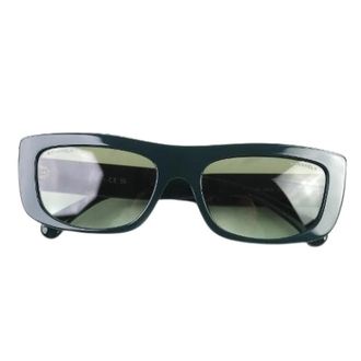 Chanel Pre-owned Rectangle Shape Sonnenbrille - - Pre-owned - Herren - Gr&uuml;n - ONE SIZE