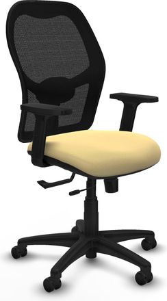 Piqueras y Crespo 8H B&uuml;rostuhl mit 2D-Armen, h&ouml;henverstellbare Lendenwirbelst&uuml;tze, ausgestattet mit Synchron/Translack und Schneideschaum, mit selbstfahrenden Rollen, S