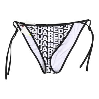 Dsquared2 Femme, Maillots de bain, Multicolore, Taille: 42 FR Bas de Bikini Imprim&eacute; Logo en Nylon