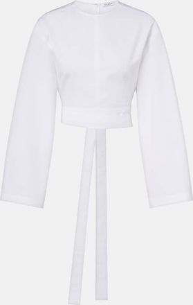 Alaia Ala&iuml;a Cropped-Top aus Baumwollpopeline