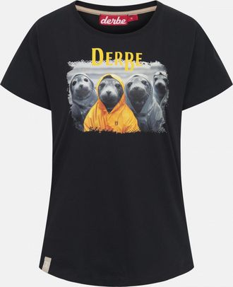 Derbe Derbe T-Shirt Robbentour Damen Schwarz