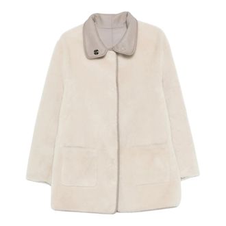 Simonetta Ravizza Curly-fur Jacke - - Jackets - Damen - Beige - S