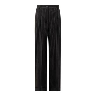 Dolce & Gabbana Gestreifte Flanellhose - - Trousers - Damen - Schwarzk - L