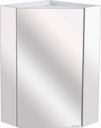 Allibert [JAMAIS UTILISE] Armoire de Toilette dAngle &agrave; Suspendre ALLIBERT Corsa Avec 1 Porte Miroir Blanc/Gris 31cm - 825545