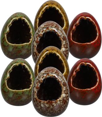 DOITOOL Keramische Trockeneisbecher im Japanischen Stil 8 St&uuml;ck mit Sashimi Sushi Dekor Vielseitig Platzierbar f&uuml;r Restaurant und Wohnkultur