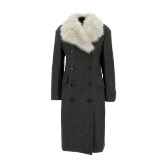 Simone Rocha Manteau crois&eacute; &agrave; d&eacute;coupes - Femme - Manteaux - Gris - Taille: 36 FR