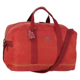 Prada Sac Week-end Vintage en Nylon Pre-owned - Femme - Pre-owned - Rouge - Taille: ONE Size