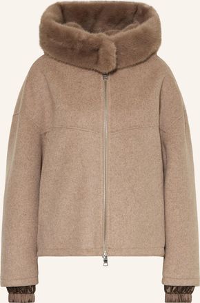 BLONDE No.8 Blonde No.8 Jacke Jerry Mit Abnehmbarer Kunstfell-Kapuze beige